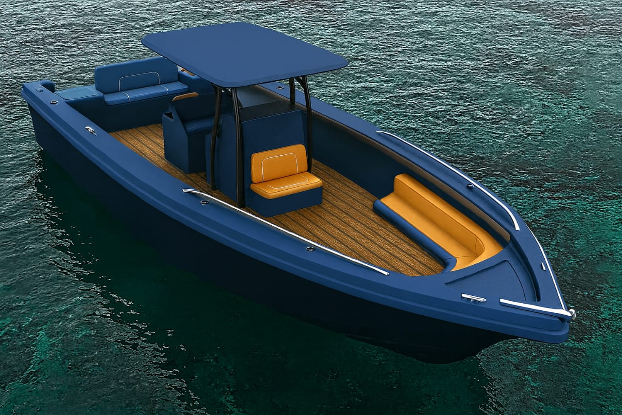 brand new fishing boat